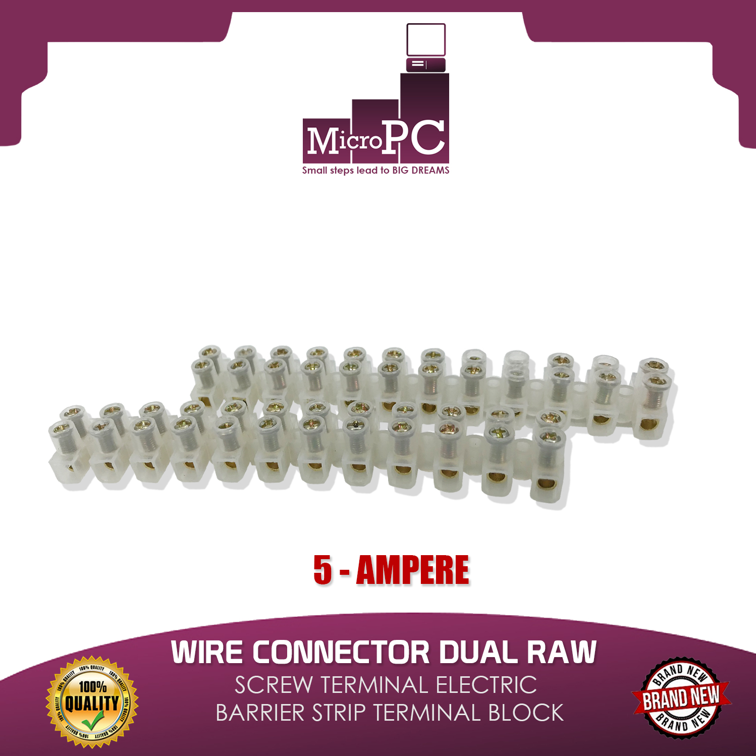 WIRE CONNECTOR DUAL RAW SCREW TERMINAL ELECTRIC BARRIER STRIP TERMINAL ...