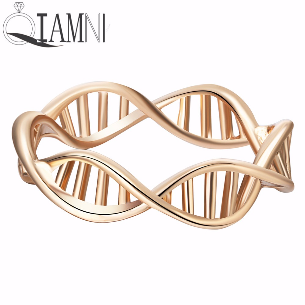 【4d93b78f】QIAMNI Wo DNA Shape Ring For Wo Vintage Chemistry Ring ...