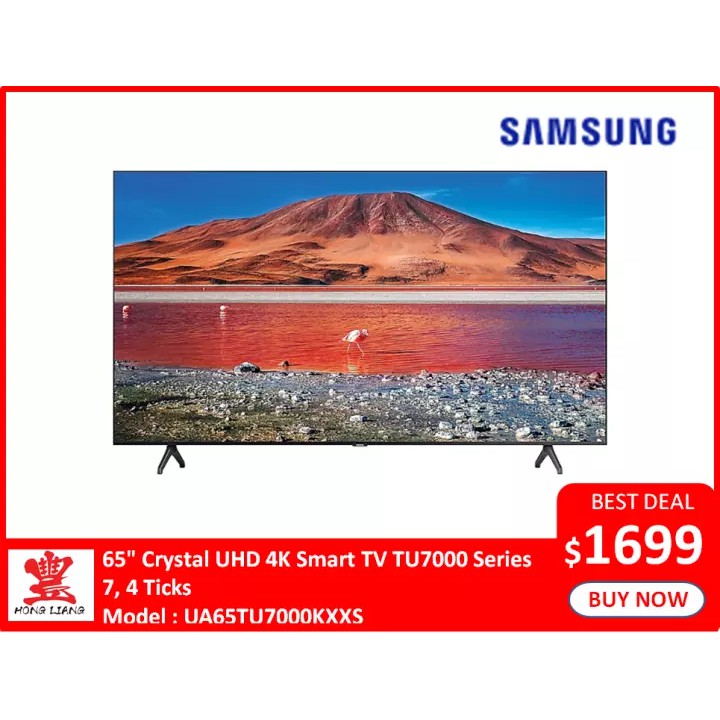 SAMSUNG 65" inch Crystal UHD 4K Smart TV TU7000 Series 7, 4 Ticks | Lazada Singapore