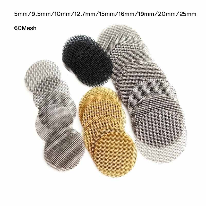 20pcs 0.2mm Thick 60 Mesh 9size 12.7mm 15mm 16mm 19mm 20mm Stainless ...