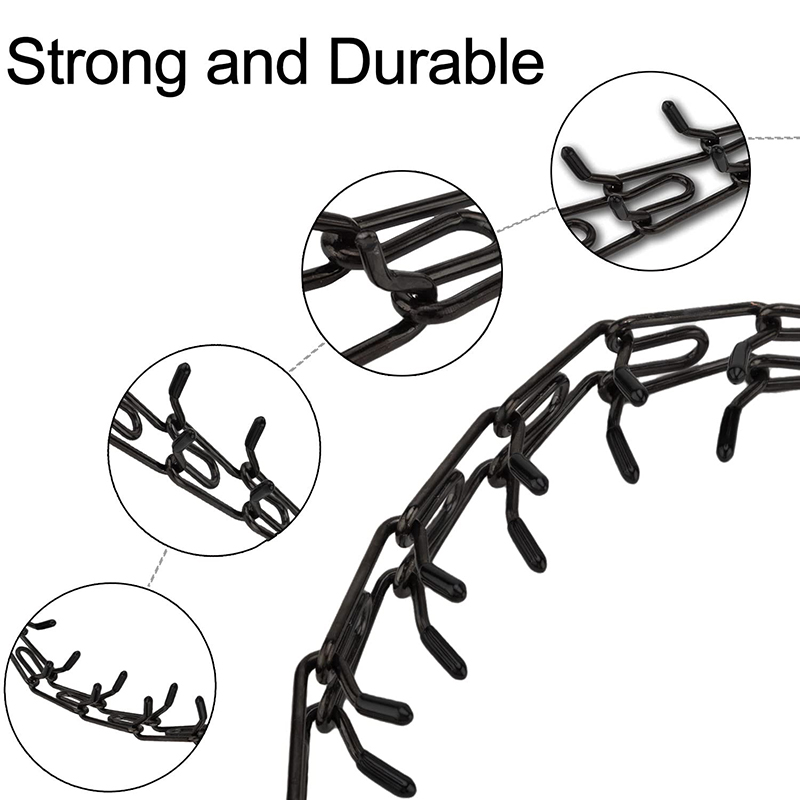 【CrossWorldFinds】Black Dog Prong Removable Pet Spike Necklace With ...