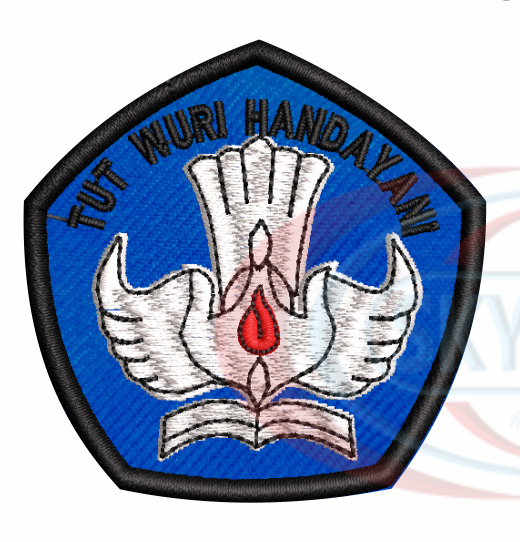Bordir Komputer Badge Bed Logo Tut Wuri Handayani Seragam Sekolah ...