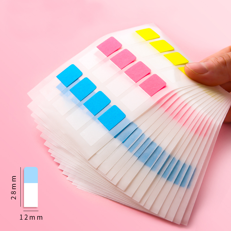 120 Sheets Index Sticky Notes Transparent Writable Classification Label ...