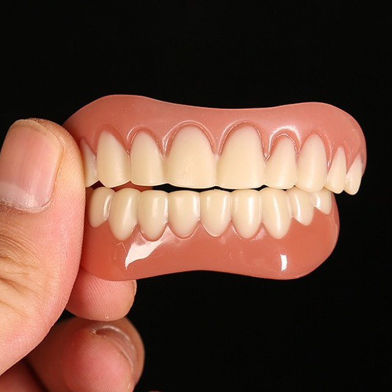 Instant Smile Veneer Silicone Fake Teeth Cover Upper&lower False Tooth ...