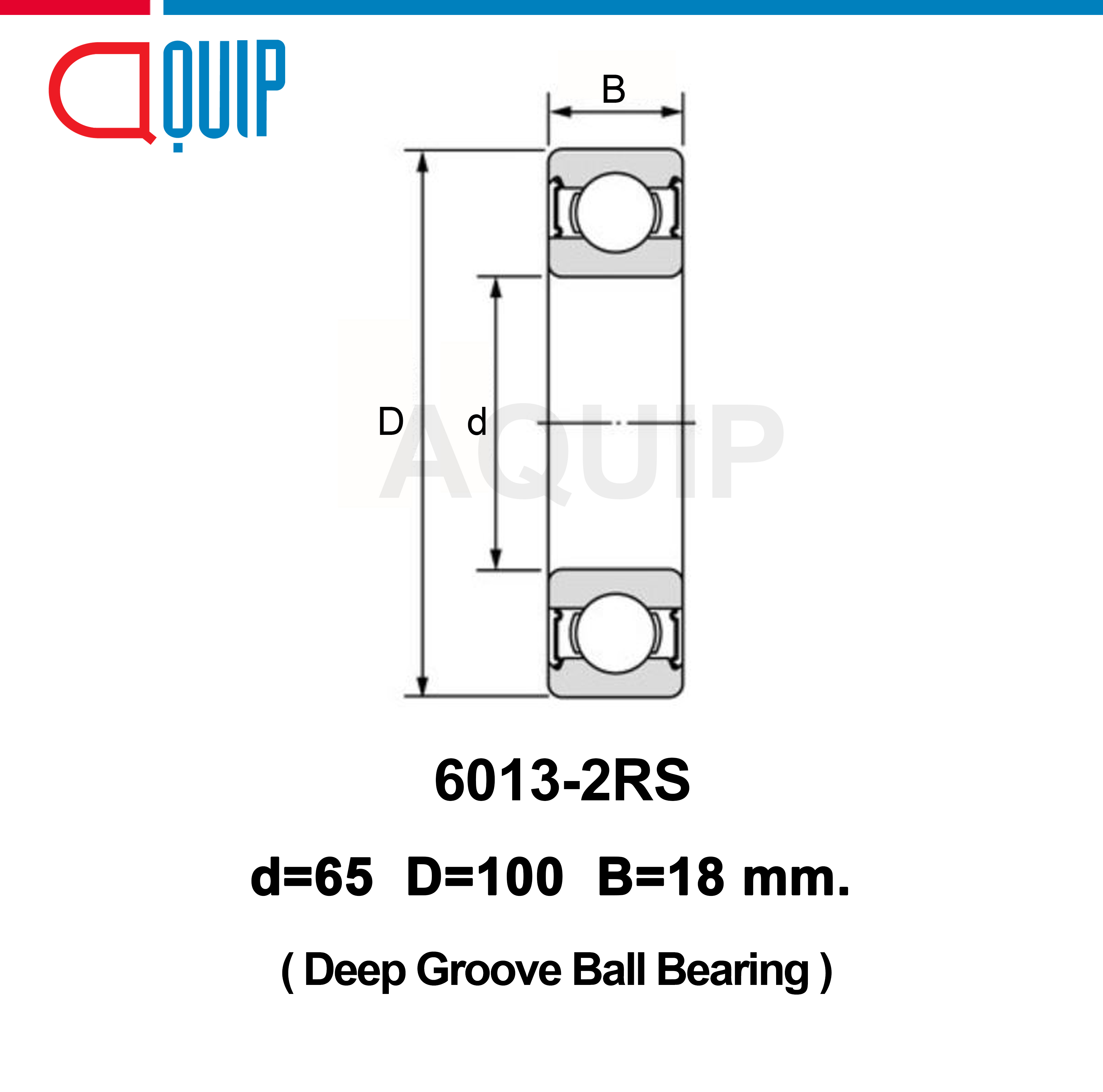 6013-2RS SBC ตลับลูกปืนเม็ดกลมร่องลึก ฝายาง 2 ข้าง ( Deep Groove Ball ...