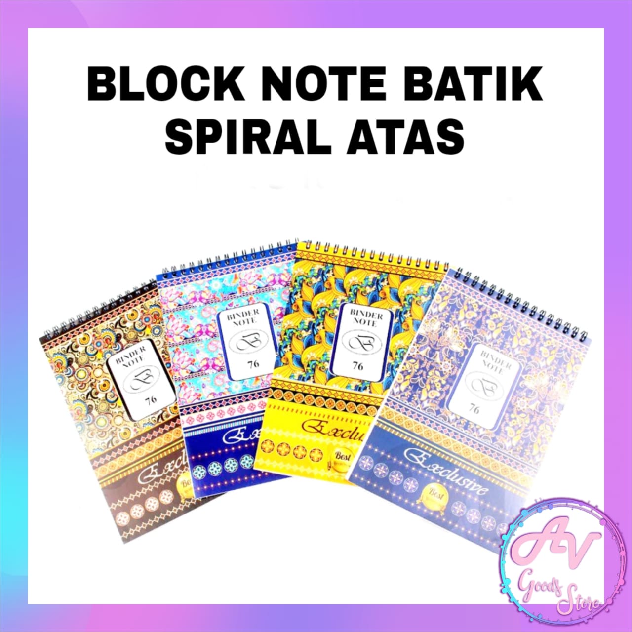 Block Note Spiral Atas A5 Batik Fancy / Buku Tulis Ring Atas / Notebook ...