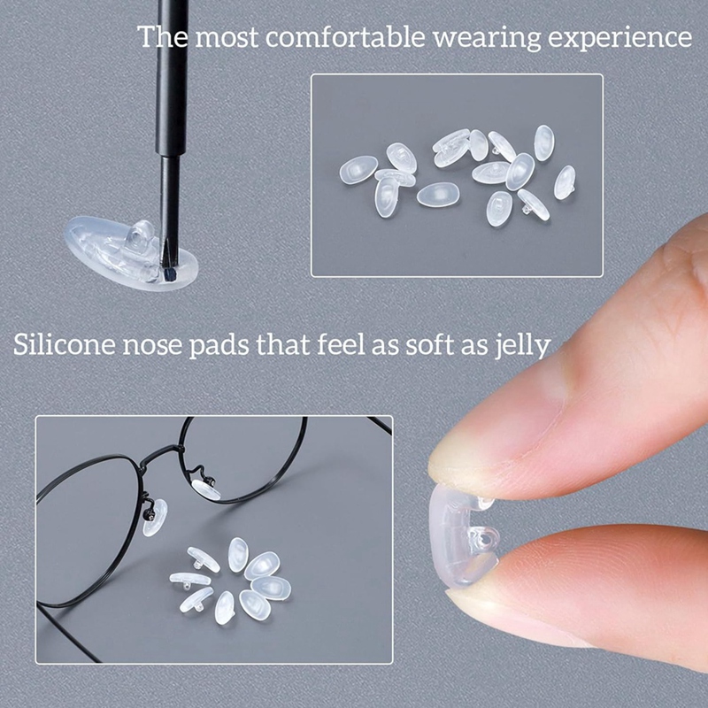 (EPIJ) 12 Pairs of Soft Jelly-Like and Air Chamber Silicone Nose Pads ...