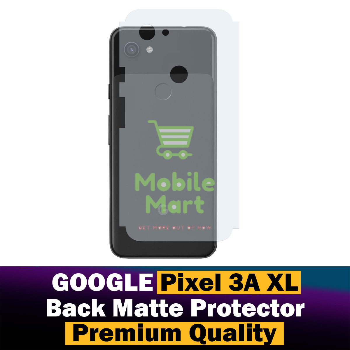 Google Pixel 3A XL Back Protector Carbon Fiber Matte Soft Skin Sheet ...