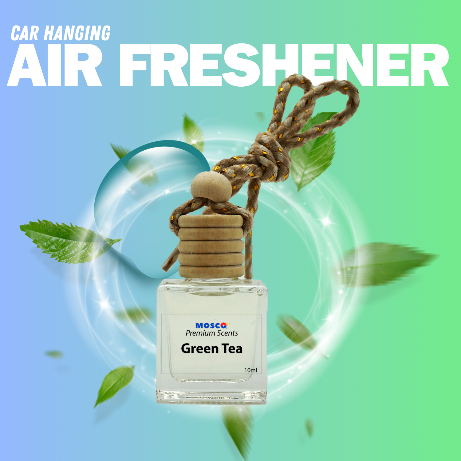 Green Tea Car Hanging Diffuser | 100% Oil-based Mosco Premium Scents ...
