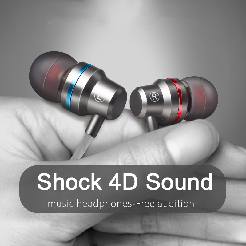 Type C earphone extra bass straight line PC subwoofer wire headphones ...