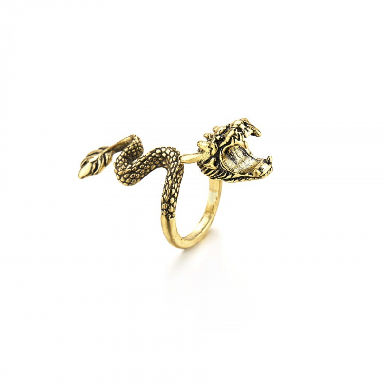 TEMU Dragon-shaped Open Finger Ring Trendy Smoking Cigarette Bracket ...