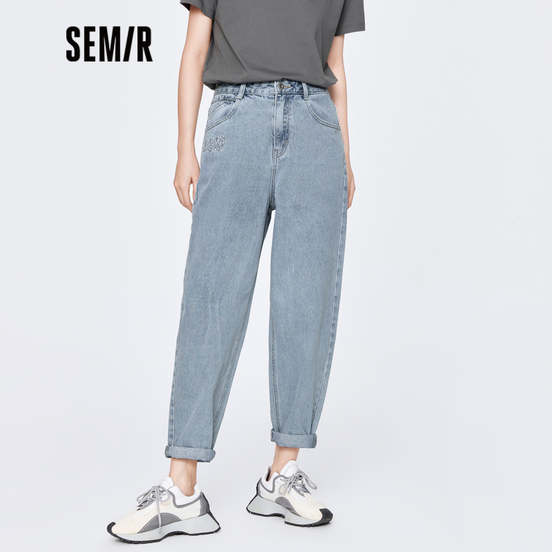 Semir กางเกงยีนส์ผู้หญิงผ้าฝ้ายเก่ากางเกงกล้วย2022ใหม่หลวมกางเกงเรียว ...