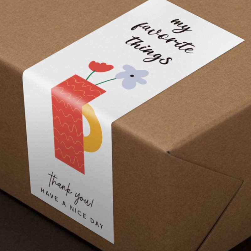 100pcs/roll This Package Is Happy To See You Too Stickers Small ...