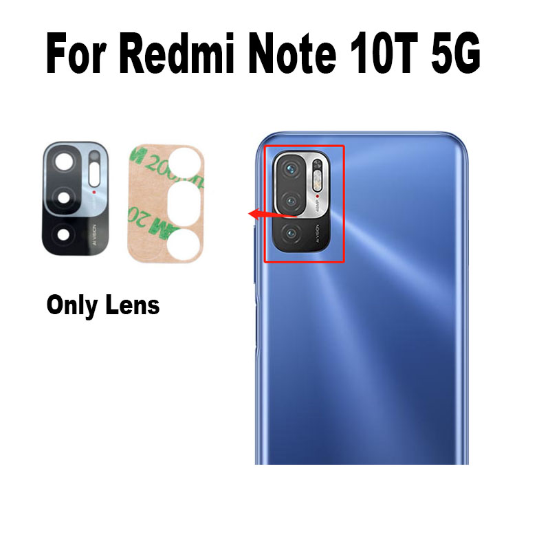 Rear Camera Glass For Redmi Note 10 10t 5g Back Glass Lens With Frame ...