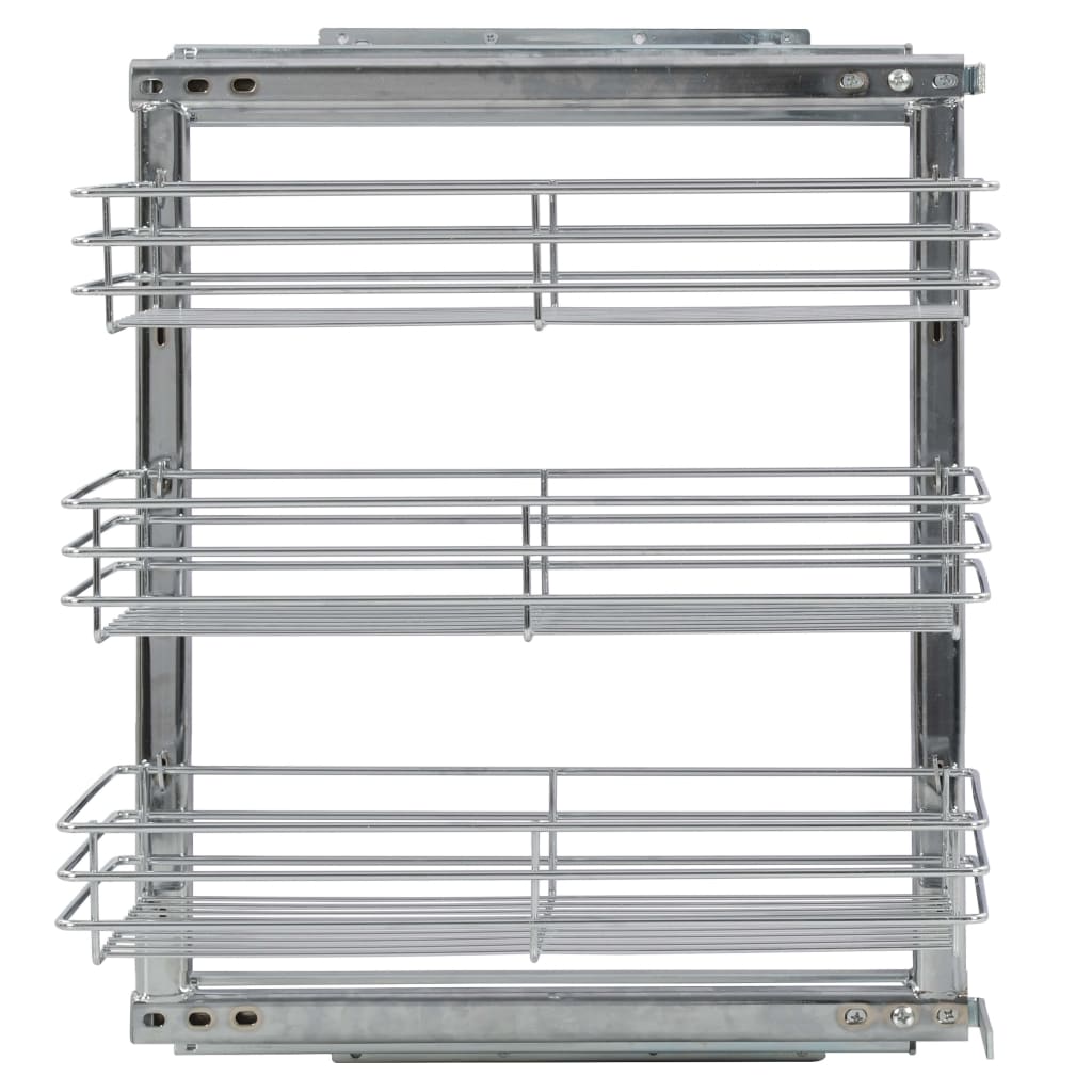 3 layer Stainless Pull out Condiments rack with adjustable frame ...