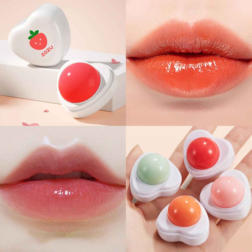 Cute Pudding Fruity Ball Shape Lip Balm Strawberry Lipstick Makeup ...
