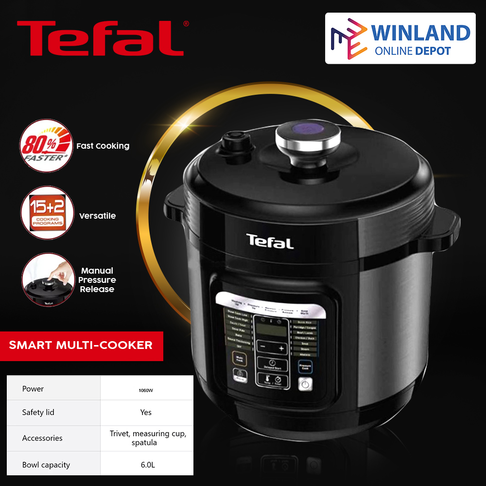 TEFAL by Winland Home Smart Multicooker Electric Pressure Cooker 1000W ...