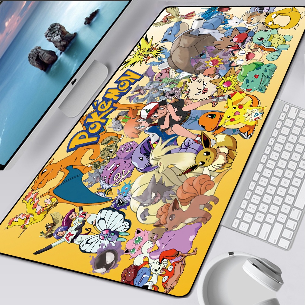 Large Mouse Pad Pokemon Anime Mousepad Gamer Gaming Accessories Mats Pc ...