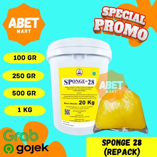 SP Sponge 28 Repack 100 250 500 Gr 1 Kg - Gram Pengembang Sponge28 Kue ...