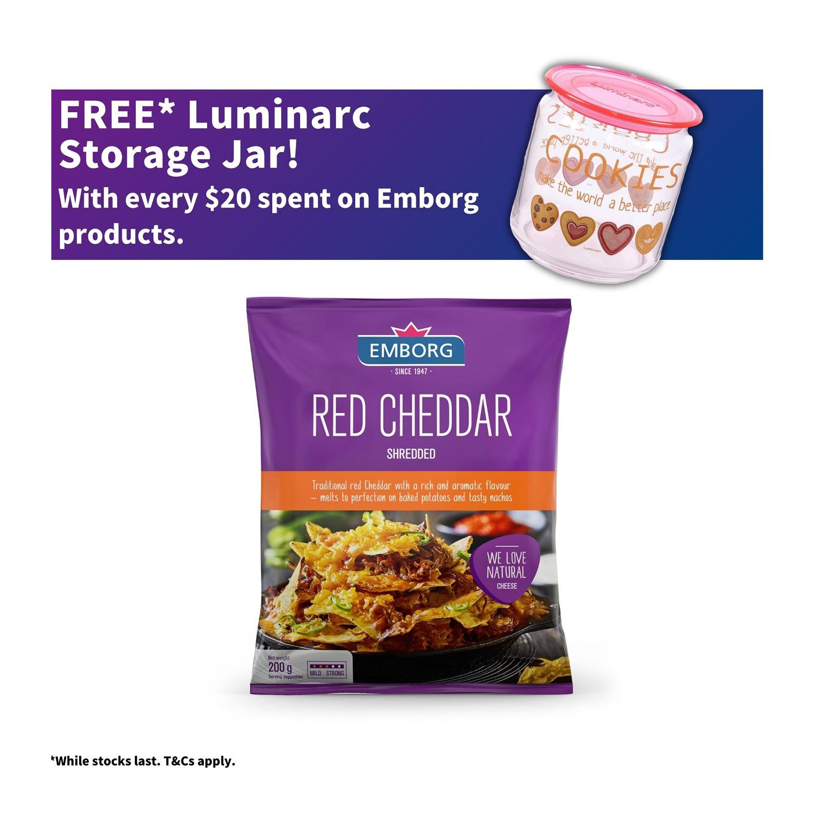 Emborg Red Cheddar Shredded Cheese 200 G | Lazada Singapore