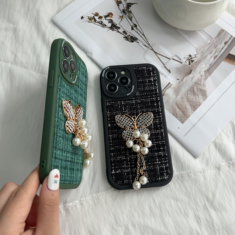FELMYST for Redmi 13C Back Cover Butterfly Ornament Of Gemstone Pendant ...