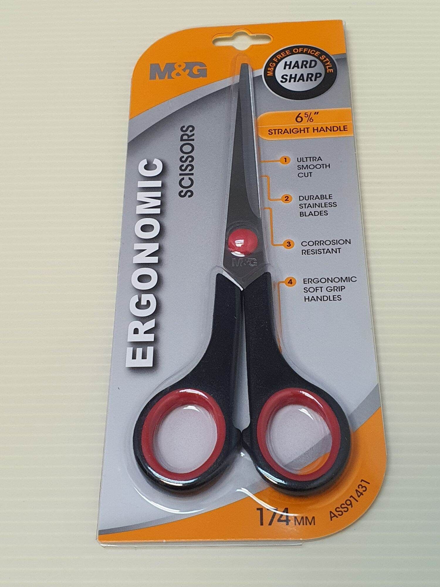 M&G Ergonomic Scissors 174MM Straight Handle ASS91431 | Lazada