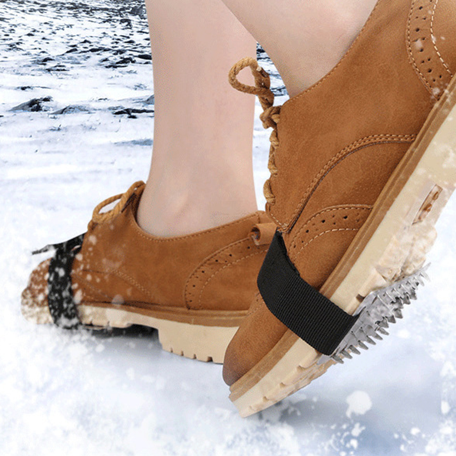 26-Tooth Stainless Steel Non-Slip Ice Snow Claws for Shoes Outdoor ...