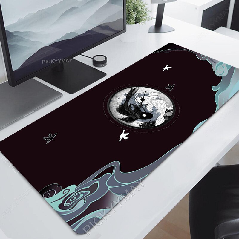 Large Gaming Mousepads Japanese Fish Mouse Pad Computer Mousepad Koi ...