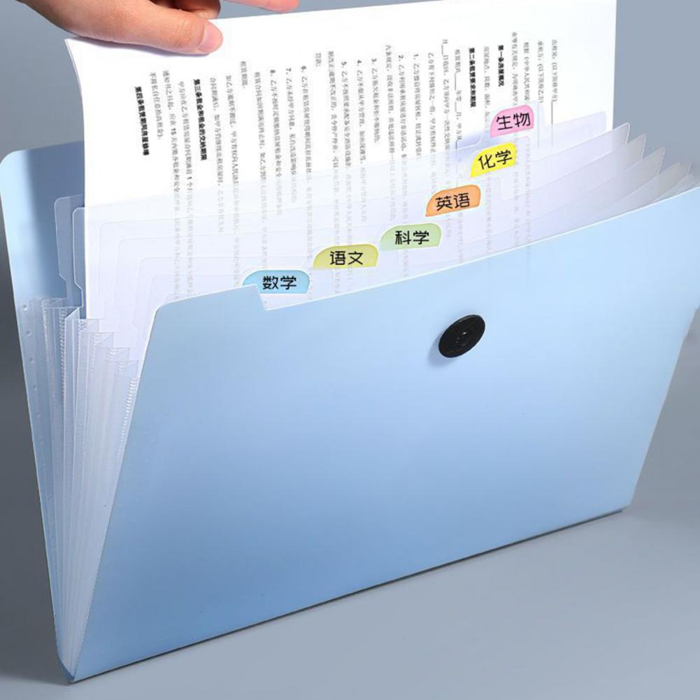 A4 8 Grids File Folder Index Multi-Layer Folder Dutton File Bag ...