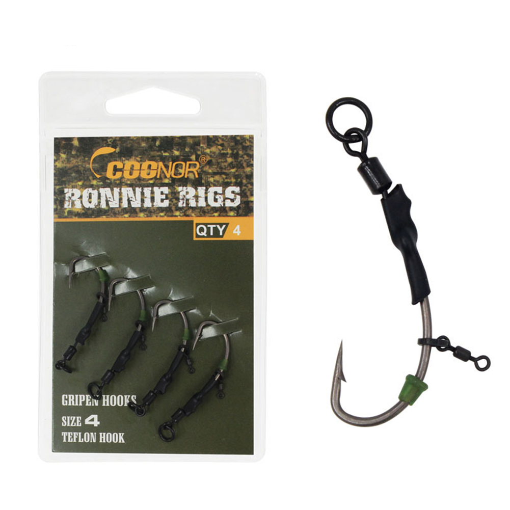 【SmartHorizon】4pcs Fish Hook Ronnie Fishing Group Sub-line Hooks ...