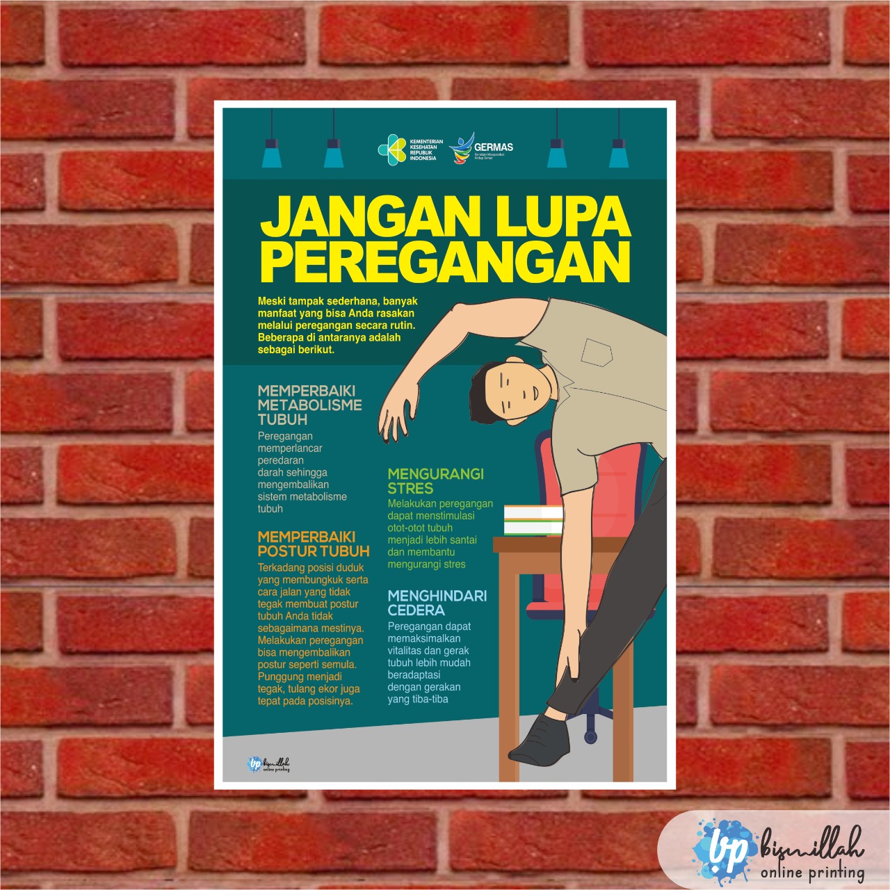 Poster Kesehatan Jangan Lupa Peregangan | Lazada Indonesia
