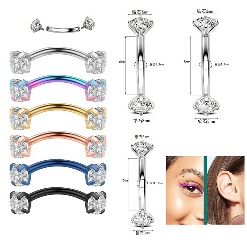 【Special offer】316 stainless steel simple piercing internal thread ...