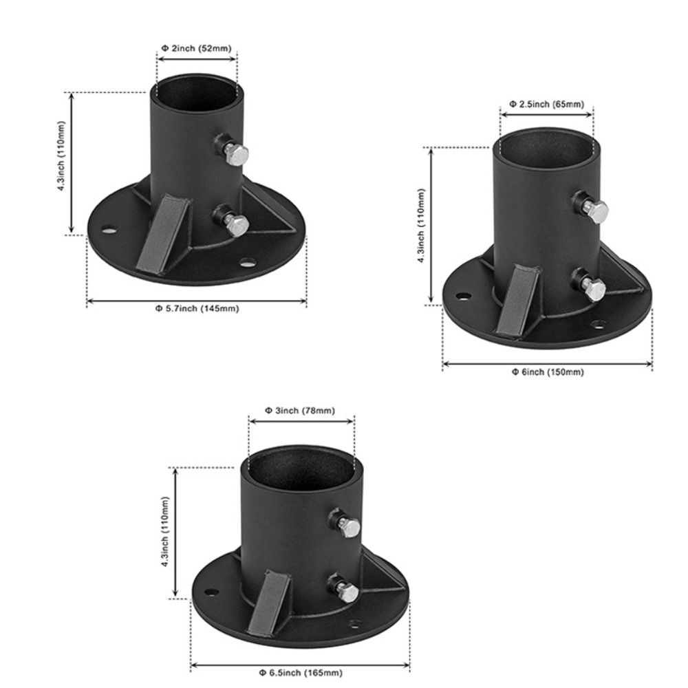 Post Support Metal Flange Flange Base With Screws Post Base Wood Post ...