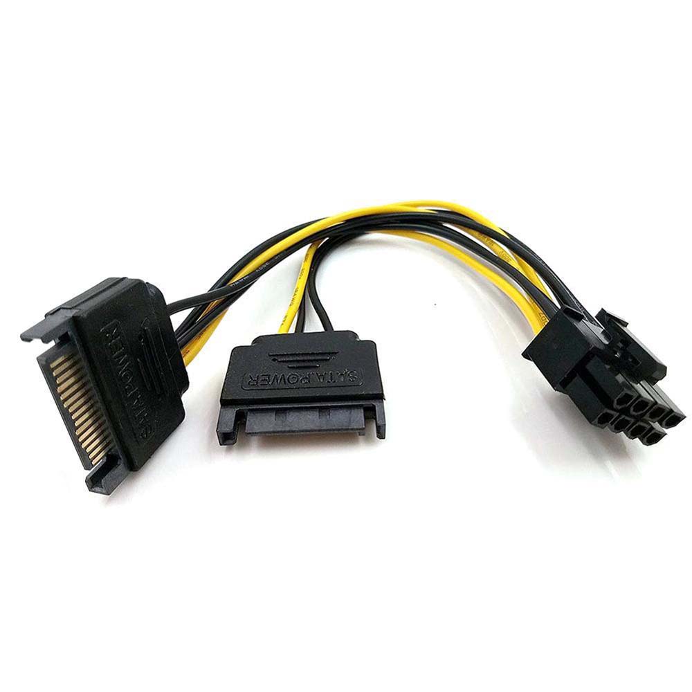 M20RS 18AWG PC Server 2x15Pin SATA to 6/8 Pin PCI-E 6/8 PCI-E 15pin ...