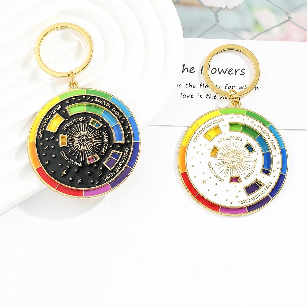 Spinning Color Compass Pin Color Wheel Spinning Color Compass Keychain ...