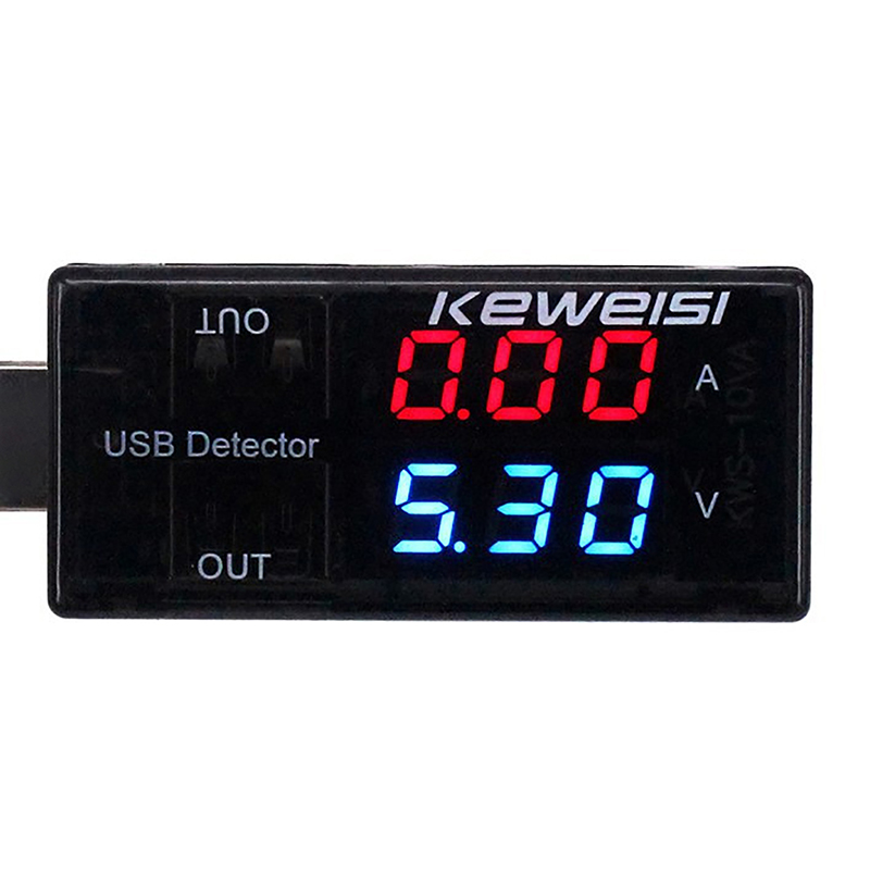 USB Voltage Meters Current Voltage Power Tester Dual Digital Display ...
