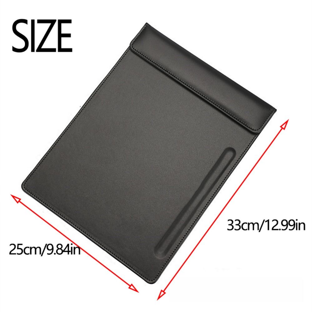 Fashion PU Paper Folder A4 Magnetic Clipboard Folder Pen Holder ...