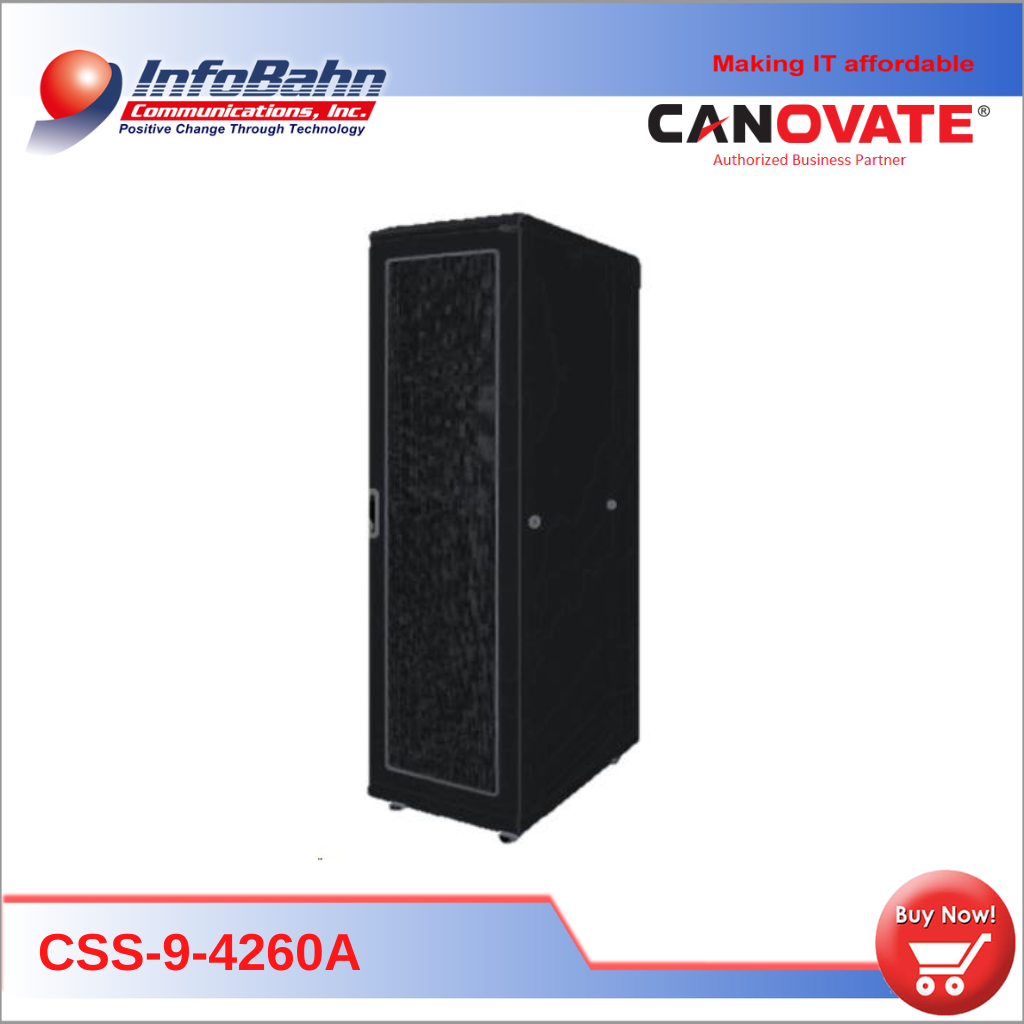 Canovate 42U 600x1000mm 19" Inorax-st Series Server Cabinet (Black) (RAL 9005) (CSS-9-4260A ...