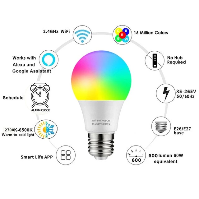 RGB 16 Color Changing Remote Controlled LED Light Bulb 9W E27 | Daraz.lk