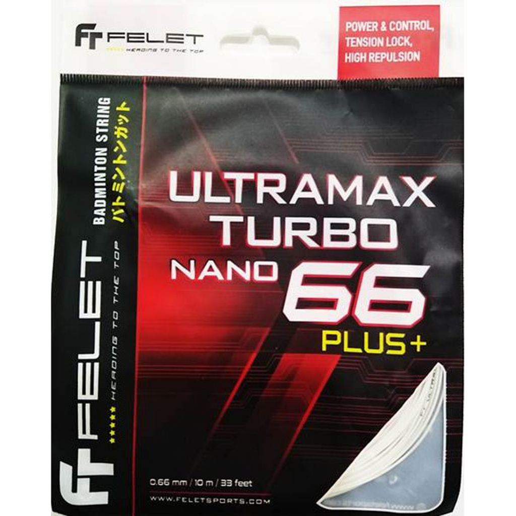 [100% ORIGINAL] FELET Ultramax Turbo Nano 66 Plus Badminton String High ...