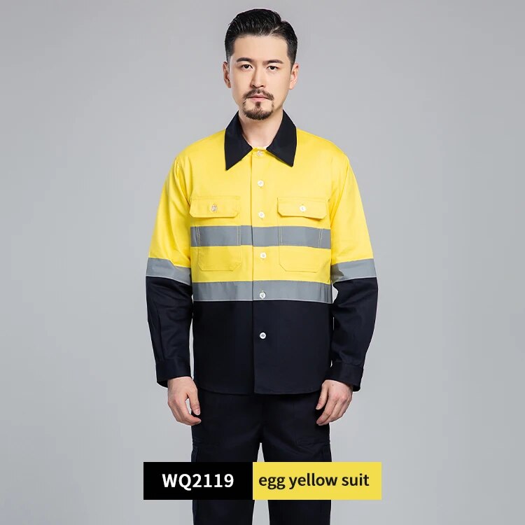 100% Cotton Safety Work Shirt And Pants Reflective Strips High ...