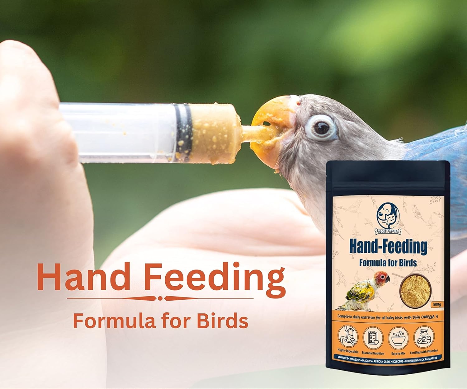 Foodie Puppies Hand Feeding Formula Bird Food - 500gm (Pack of 1 ...
