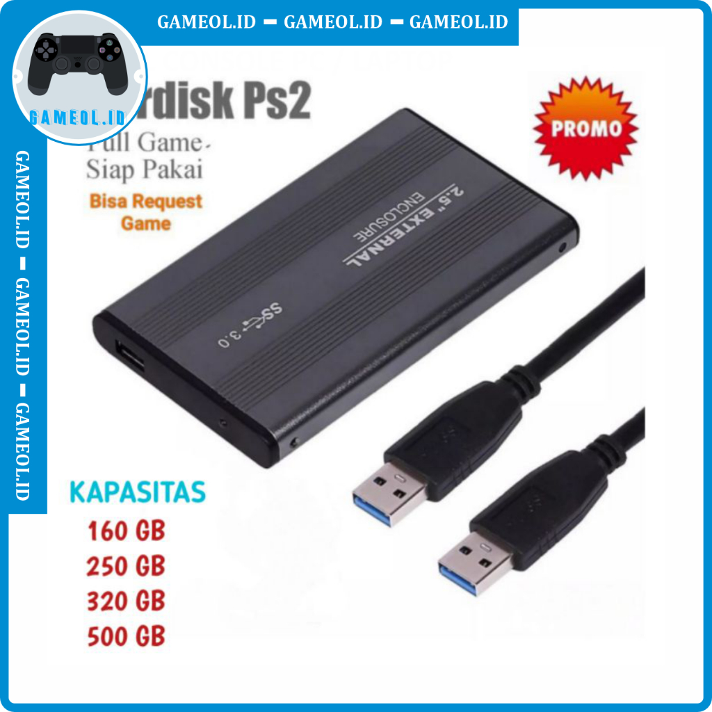 HARDISK HDD EKSTERNAL PS2 FULL GAME BISA REQUEST - HDD GAME PS2 LENGKAP | Lazada Indonesia