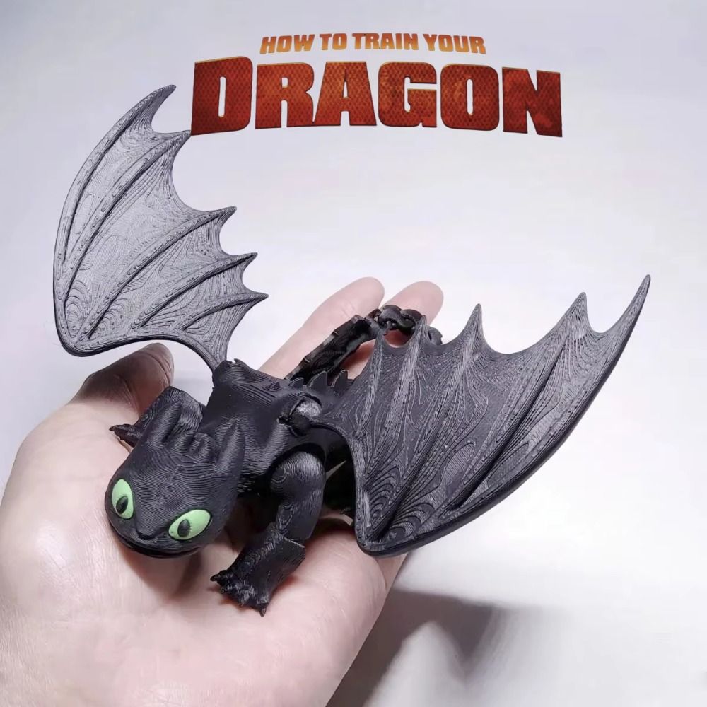 Trendy Toy Cartoon 3D Toothless Dragon Figure Cute Lovely Night Fury ...