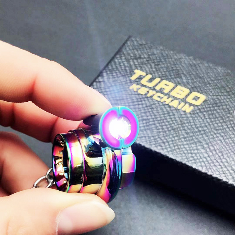 【Hot demand】Turbo Sound Key Chain Turbine Shape Keychain Electric LED ...