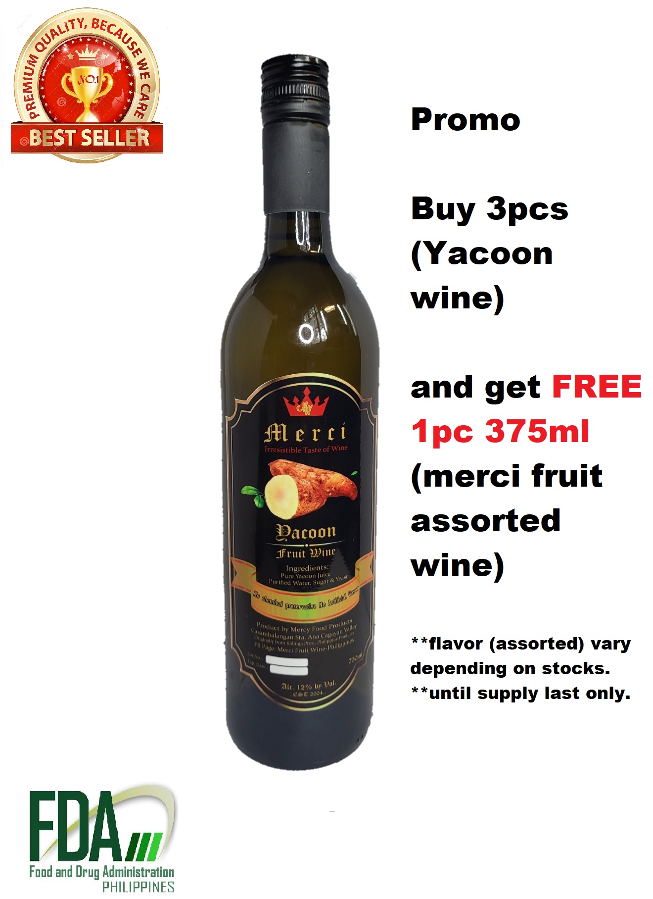 Merci Fruit Wine (Yacoon) 750ml | Lazada PH