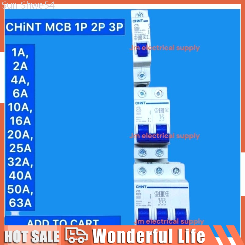 CHINT MINI CIRCUIT BREAKER "MCB" 1POLE/2POLE/3POLE 4.5KA 400VAC | Lazada PH