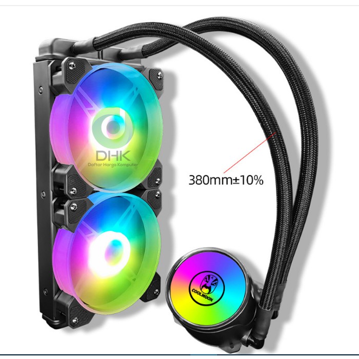 COOLMOON CPU WATER COOLING RGB 120/240 RADIATOR FAN COOLER SYNC ARGB 5V ...