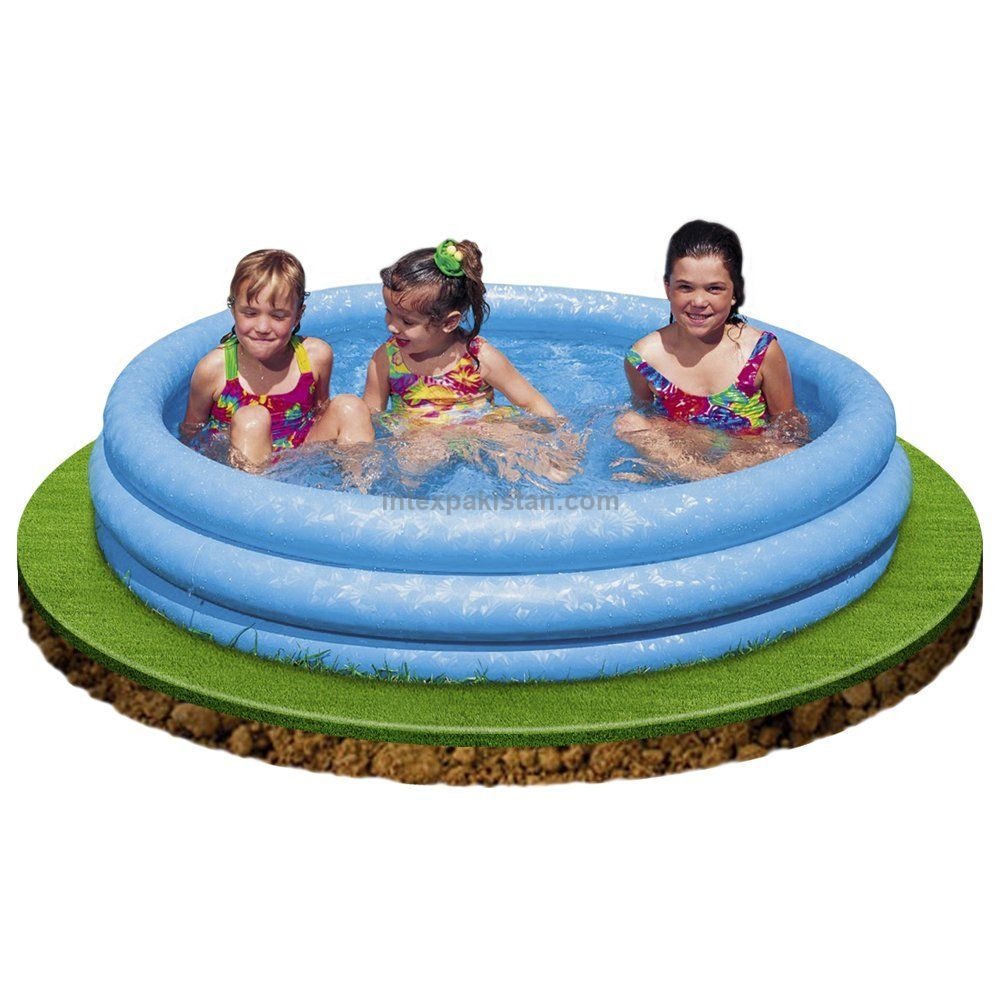 Muntaha Toys INTEX Crystal Blue Pool 58" x 13" – Inflatable Kids ...