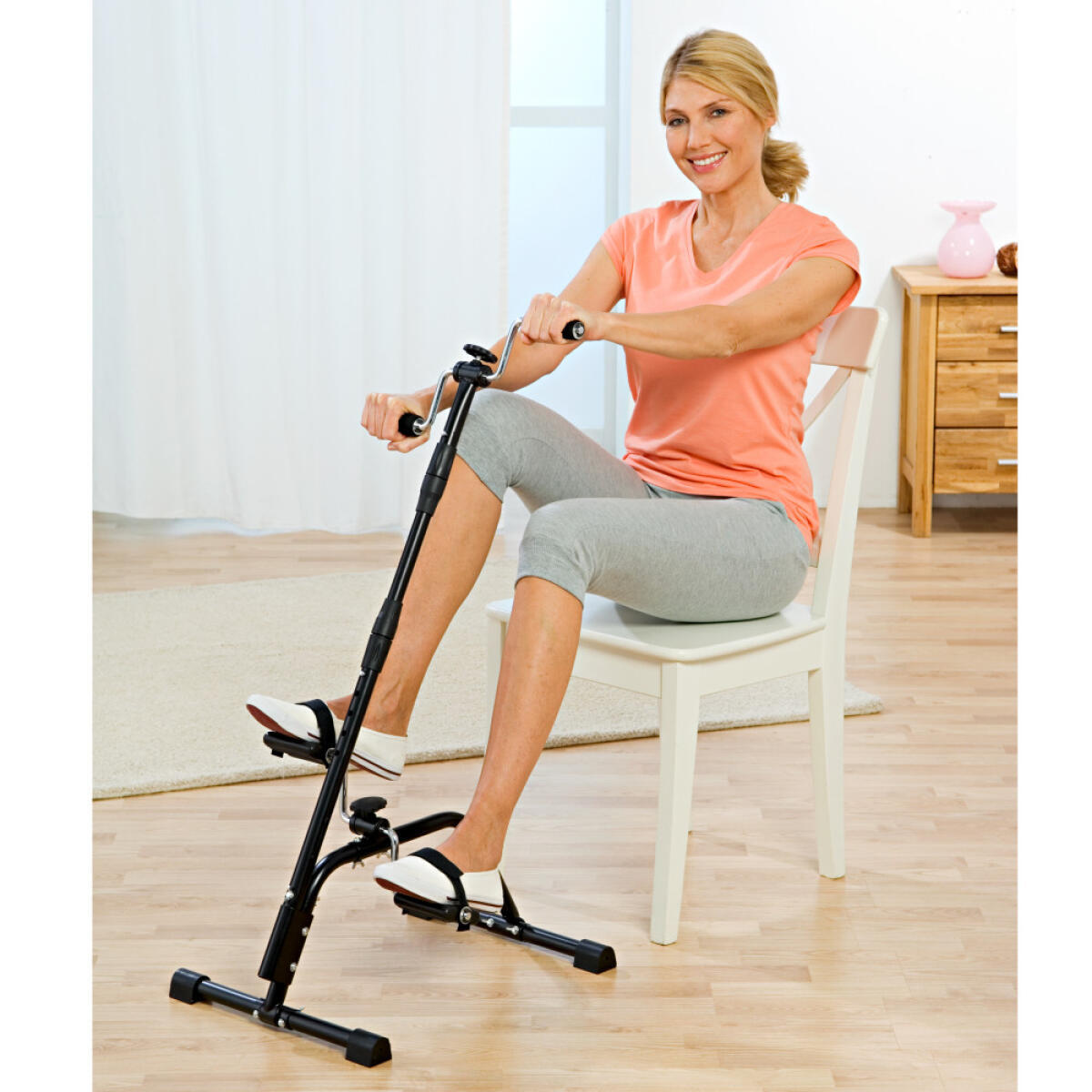 จักรยานออกกำลังกาย Mini Bike Easy-Exerciser ปั่นมือปั่นเท้ามินิ Double ...